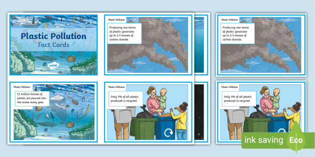 Plastic Pollution Fact Cards (teacher made)