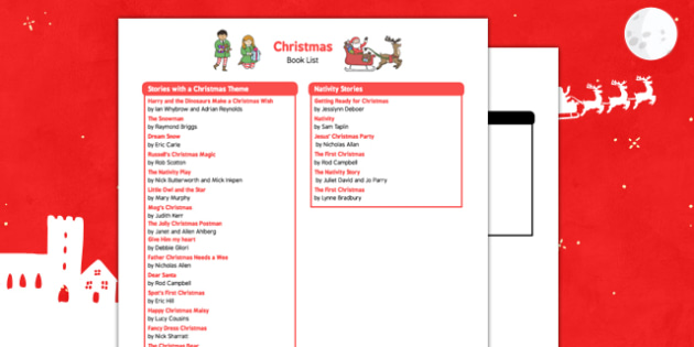 List of Christmas Books | Primary Resources (teacher made)