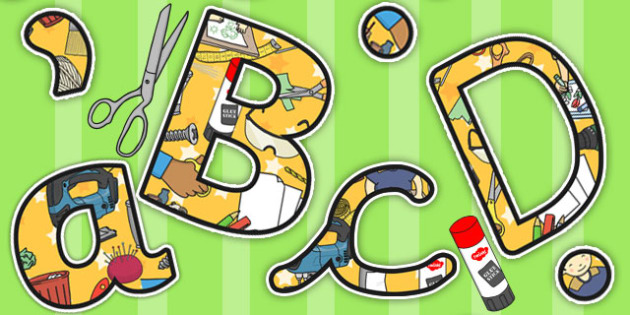 Design Technology A4 Themed Display Lettering (teacher made)