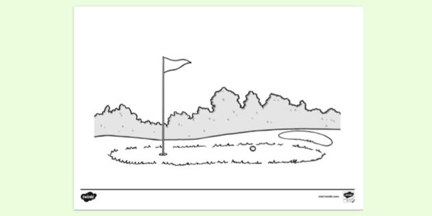 FREE! - Golf Course Colouring Page | Colouring Sheets