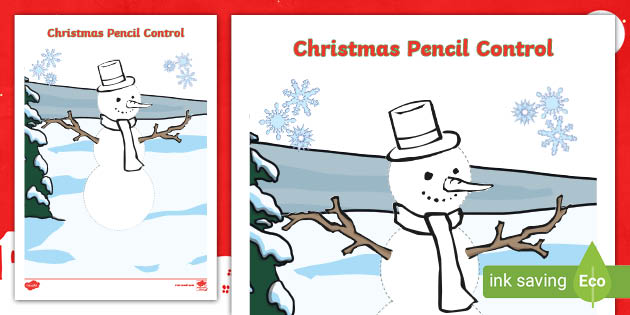 Christmas Worksheets | Handwriting & Pencil Control