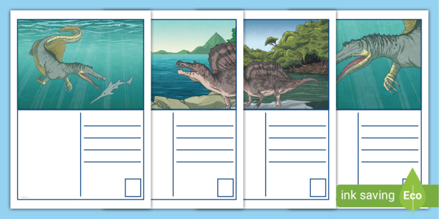 FREE! - Spinosaurus Themed Postcards (teacher made)