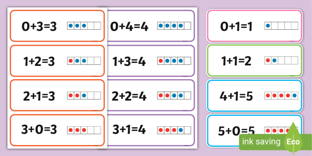 👉 Number Bonds 1 to 5 Maths Flashcards (teacher made)