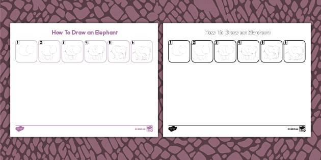 How to Draw an Elephant Step-by-Step Activity (teacher made)
