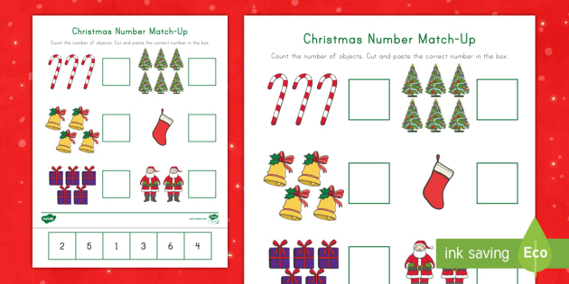 Christmas Number Match-Up Activity