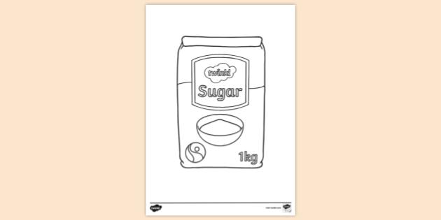 FREE! - Bag of Sugar Colouring Sheet | Colouring Sheets