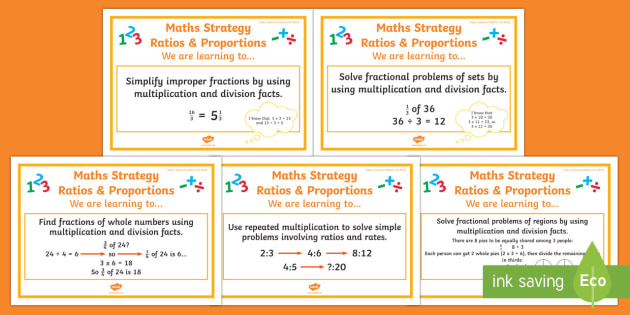 Ratio and Proportion Stage 6 WALT Display Posters