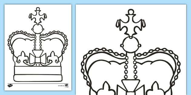 crown coloring sheet