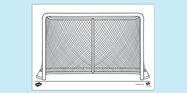 FREE! - Ice Hockey Net Colouring Sheet | Colouring Sheets