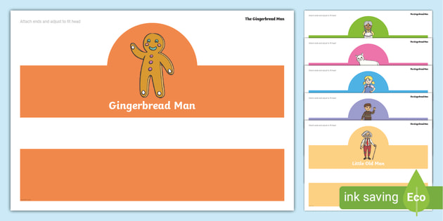 The Gingerbread Man Role Play Headbands (teacher made)
