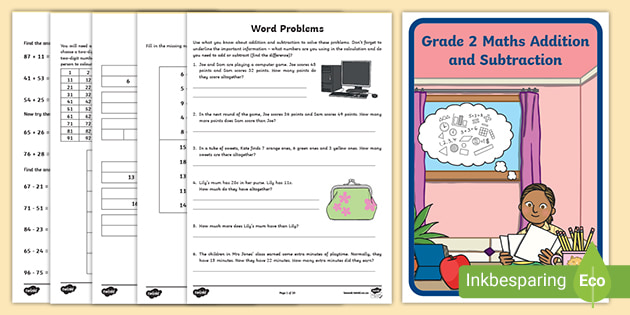 Grade 2 Addition and Subtraction Homework Book