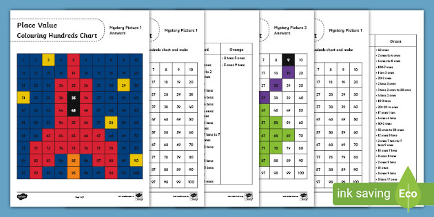 Space Place Value Mosaic Differentiated Worksheet