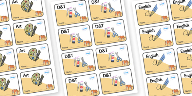 FREE! - Tiger Themed Editable Book Labels (teacher made)