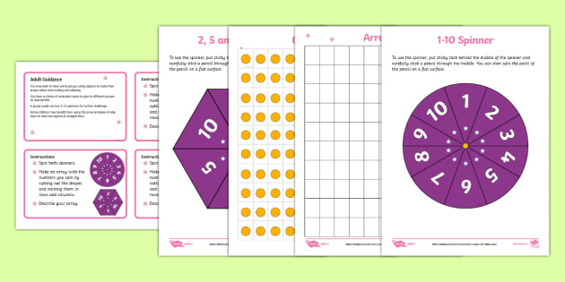 👉 Array Spinners Maths Year 1 Multiplication Activity Pack