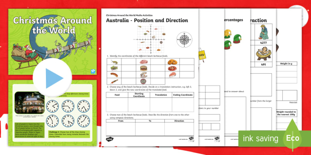 UKS2 Maths Christmas around the World PowerPoint Pack