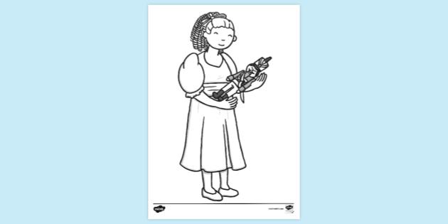 FREE! - Clara Colouring Sheet - Resource for Teaching The Nutcracker