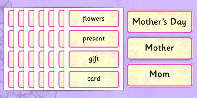 Mother's Day Word Cards - usa, america, Mother's day, cards