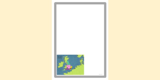FREE! - Simple Anglo-Saxon Map of the British Isles Borders | Twinkl