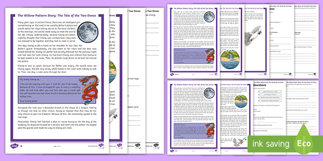 * NEW * UKS2 Willow Pattern Story: The Fable of the Two Doves ...