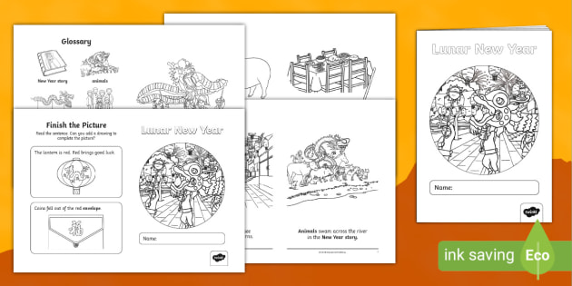Read and Colour Booklet: Lunar New Year (teacher made)