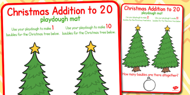 Christmas Addition to 20 Playdough Mats