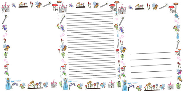 Fairies Full Page Borders - page border, border, frame, writing frame ...