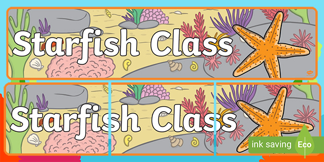 Starfish Themed Classroom Display Banner