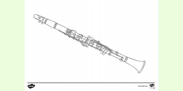 FREE! - Clarinet Colouring Sheet (teacher made)