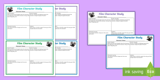 Film Character Study Cards