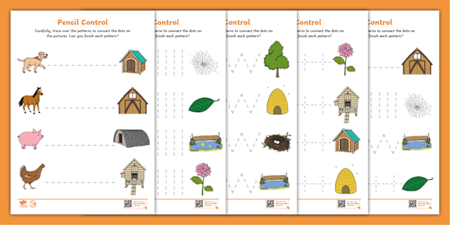 EYFS Pencil Control Worksheets | twinkl.co.uk