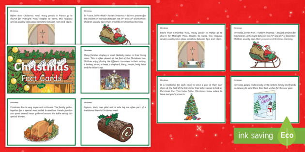 Christmas Fact Cards French (teacher made)