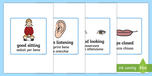 Good Listening Cards - English / Italian - Good Listening Cards