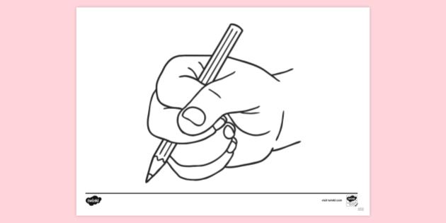 FREE! - Thumb Wrap Pencil Colouring Sheet | Colouring Sheets