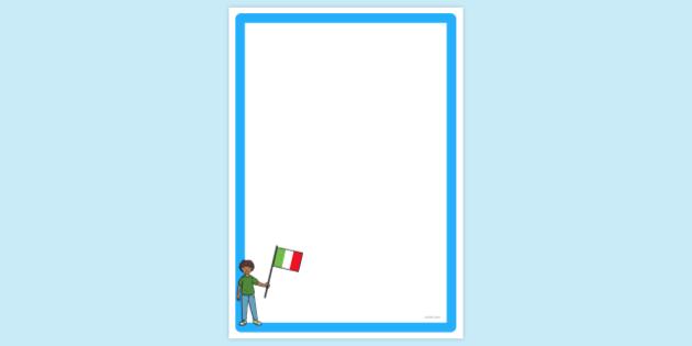 FREE! - Simple Blank Italian Page Border | Page Borders | Twinkl