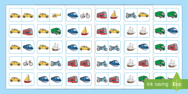 FREE! - Transport Dominoes (teacher made)