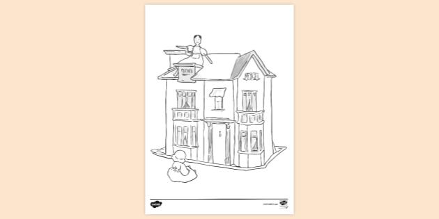 FREE! - Dollshouse Colouring Sheet | Colouring Pages