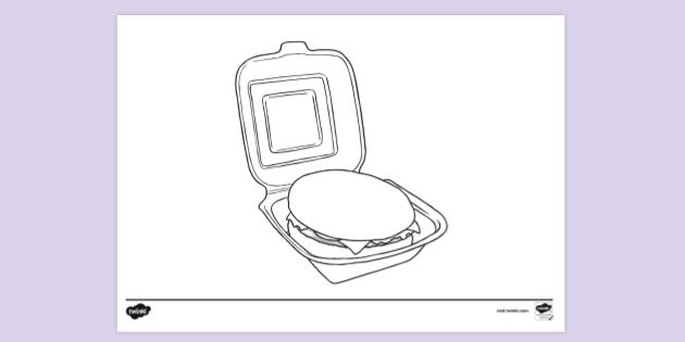 FREE! - Polystyrene Tray Colouring Sheet | Colouring Pages