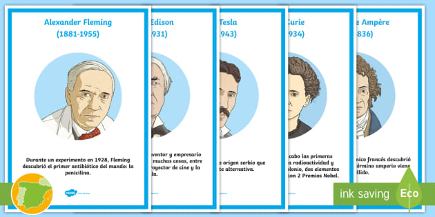 Pósters: Científicos e inventores (Hecho por educadores)