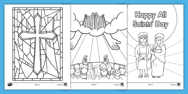 all saints list coloring pages