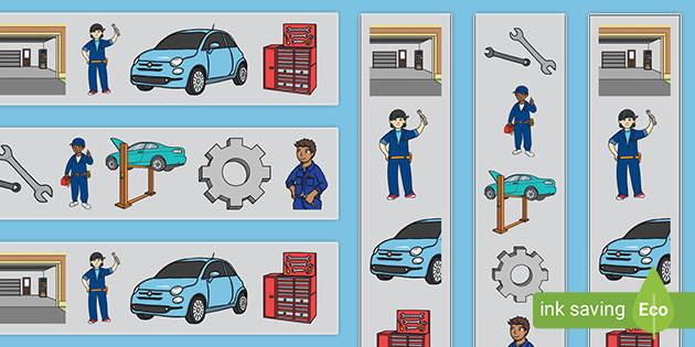 Garage and Mechanics Display Borders (teacher made)