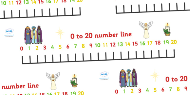 FREE! - Christmas Number Line Banner 0-20 (teacher made)