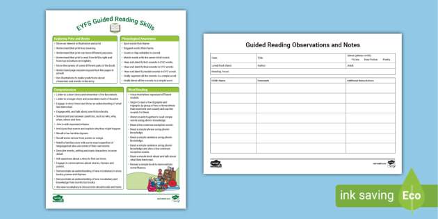 EYFS Guided Reading Observation Pack (teacher made)