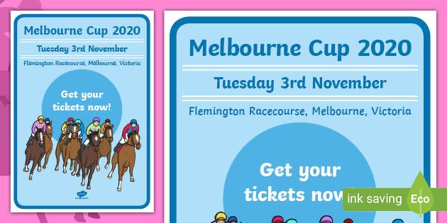 The Melbourne Cup Poster Blue