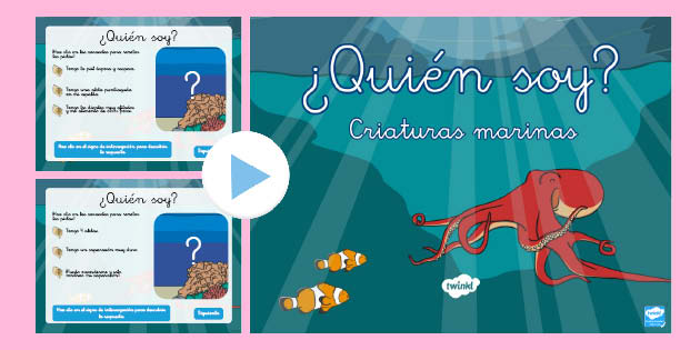 Juego interactivo: ¿Quién soy? – Criaturas del mar