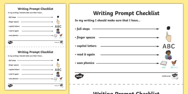 Writing Prompt Checklist