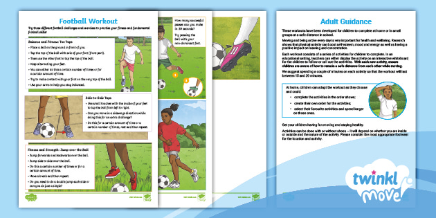 Football Workout For Kids - Socially Distanced PE Lesson