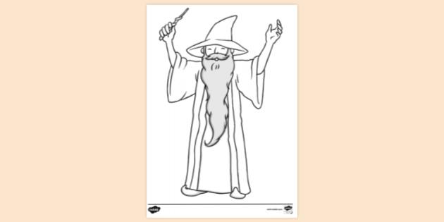 FREE! - Wizard Colouring | Colouring Sheet (Teacher-Made)