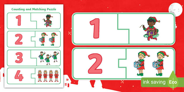 Elf Themed Counting Puzzle