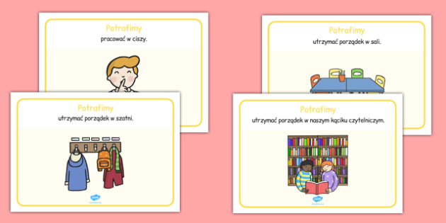 Plakaty Potrafimy Zasady klasowe po polsku - reguły