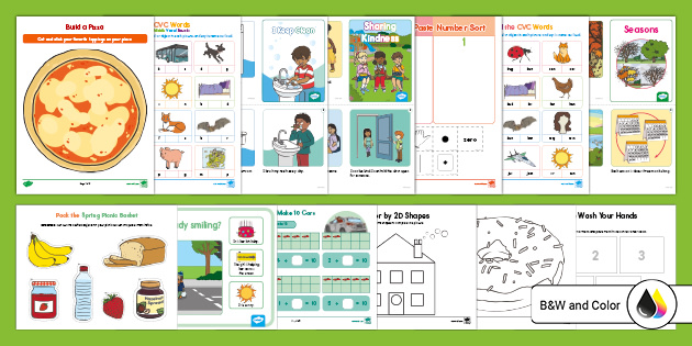 Kindergarten Spring Sub Packet | Twinkl (Teacher-Made)